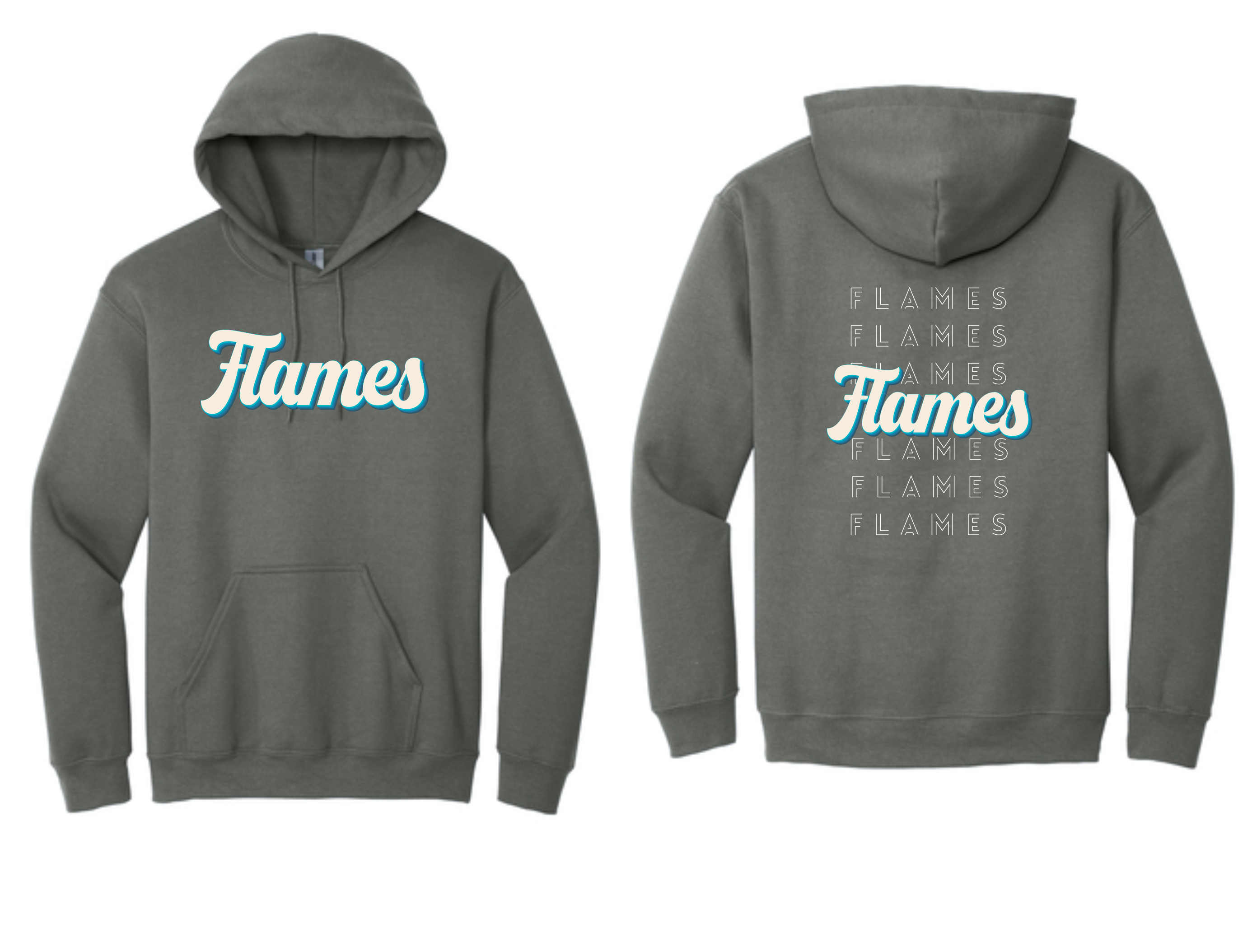 Kuest Blue Flame Hoodie w/Back – Hessler's Screen Printing and More